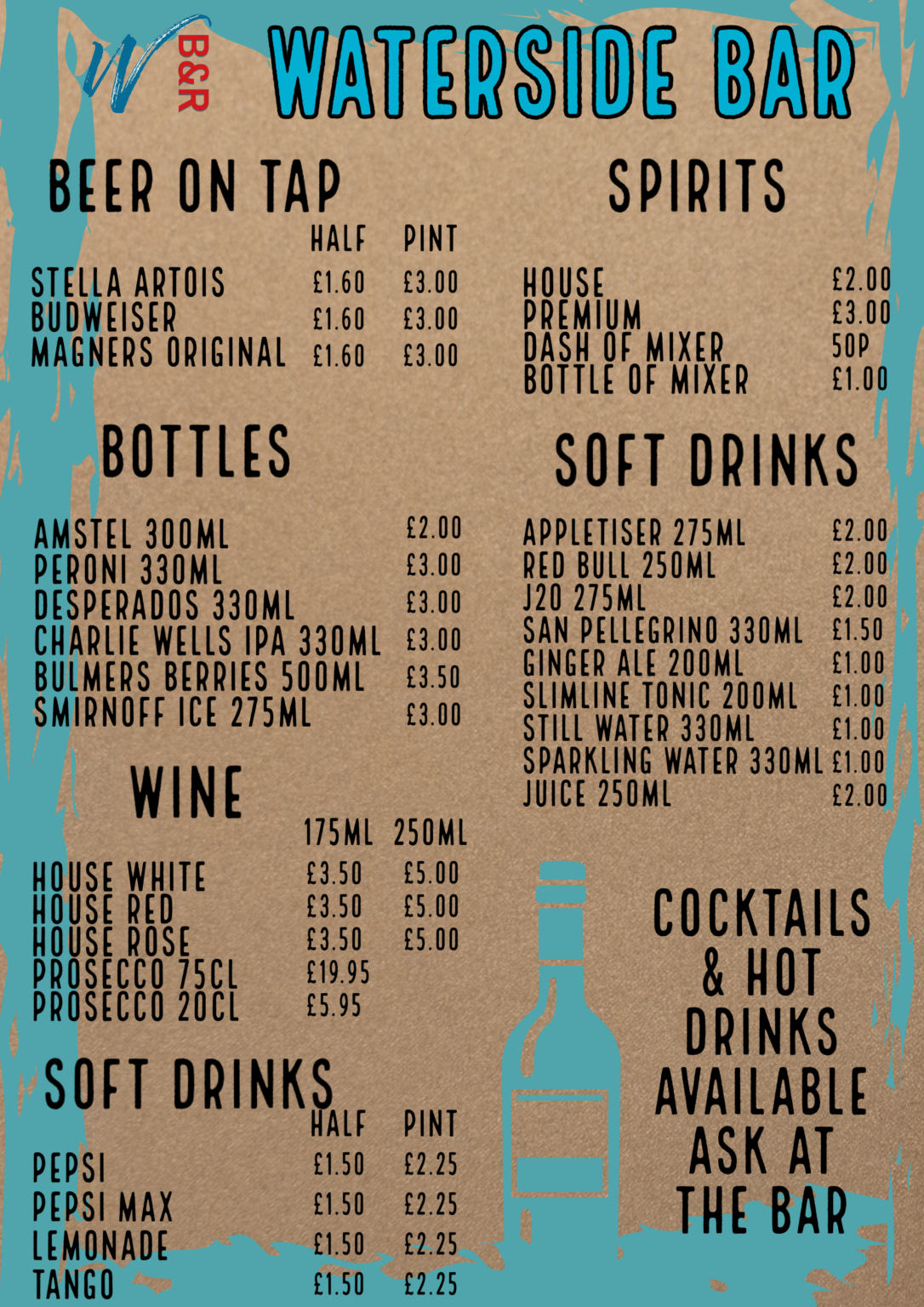 Our Menus - Waterside Bar & Restaurant | Northampton | Waterside Campus