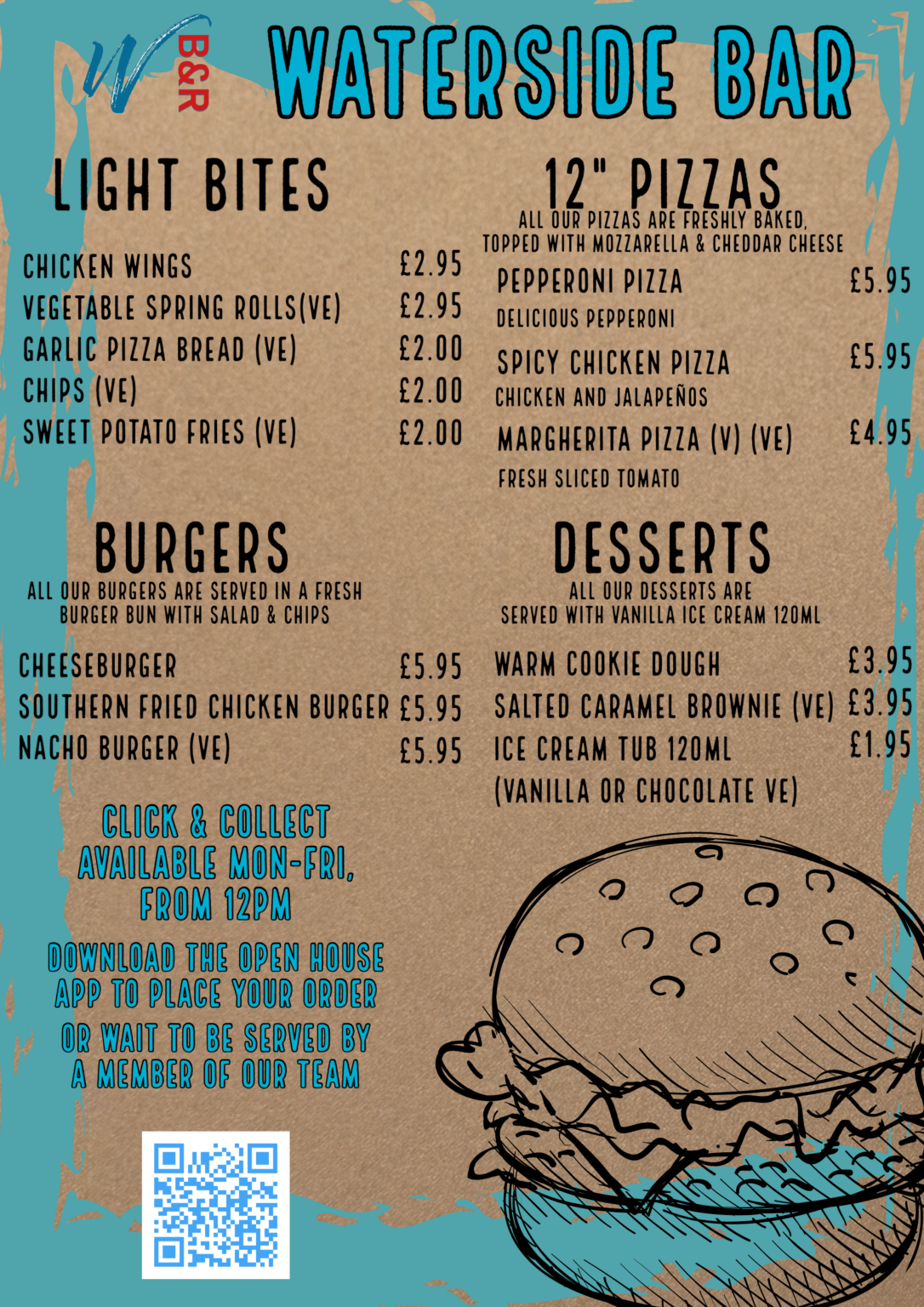 Our Menus - Waterside Bar & Restaurant | Northampton | Waterside Campus