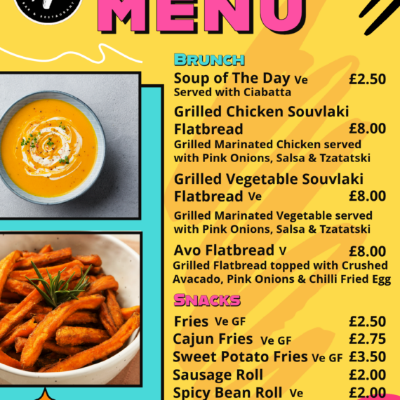 Our Menus - Waterside Bar & Restaurant | Northampton | Waterside Campus