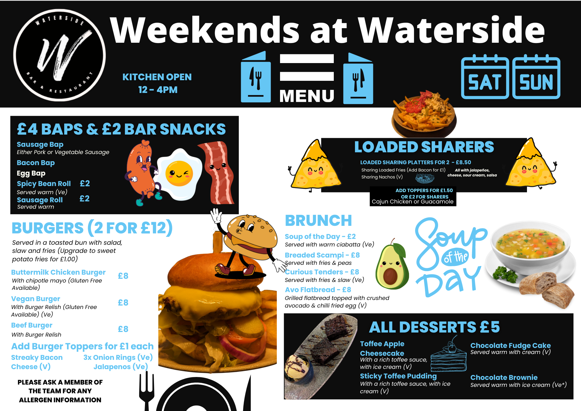 Weekend Menu - Saturday & Sunday - Waterside Bar & Restaurant ...