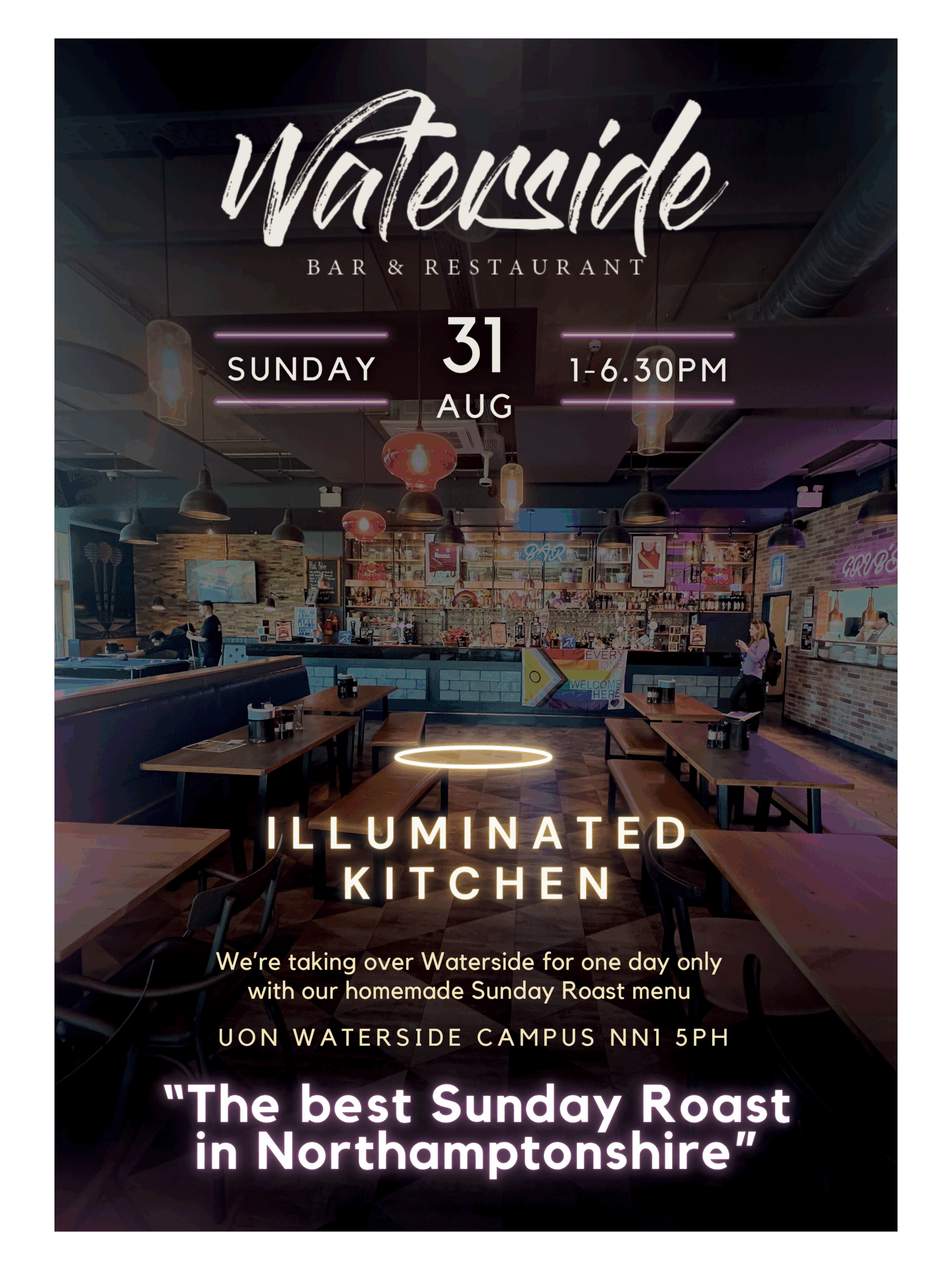 Events at Waterside - Waterside Bar & Restaurant | Northampton ...