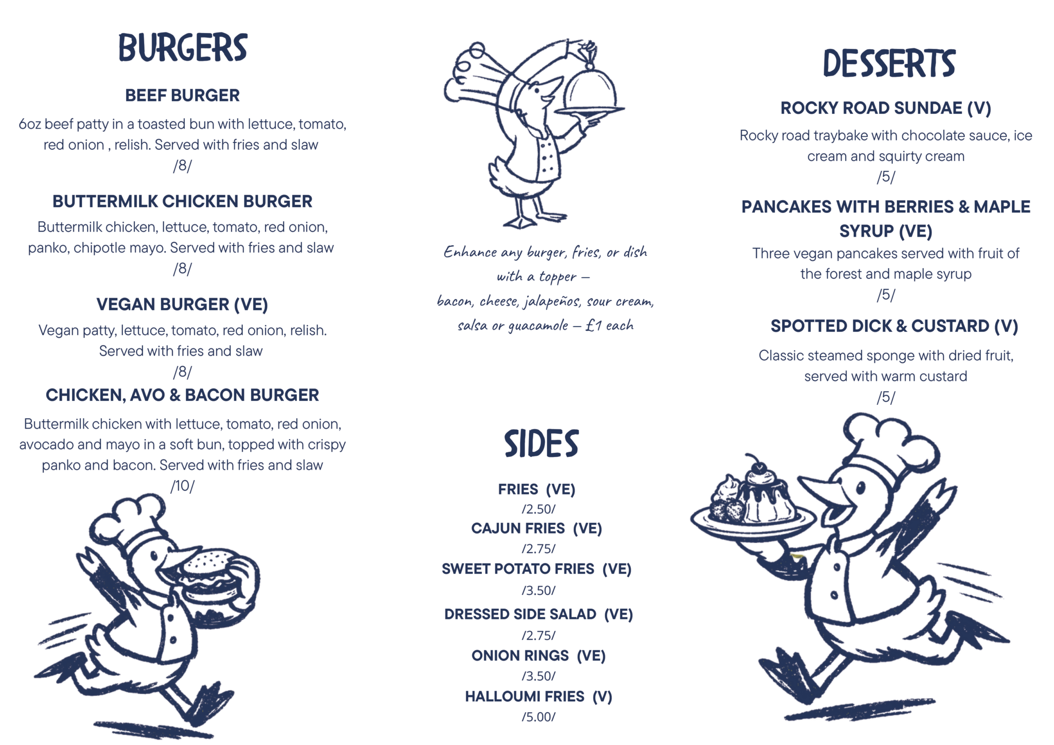 Our Menus - Waterside Bar & Restaurant | Northampton | Waterside Campus